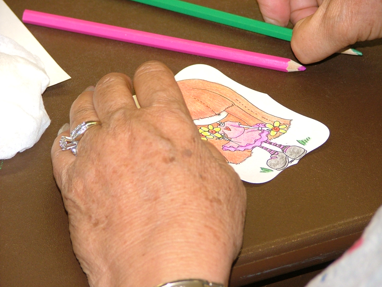 A lesson in “Coloring a Digital Stamp” – Bizzy Handz – Rhonda Embs