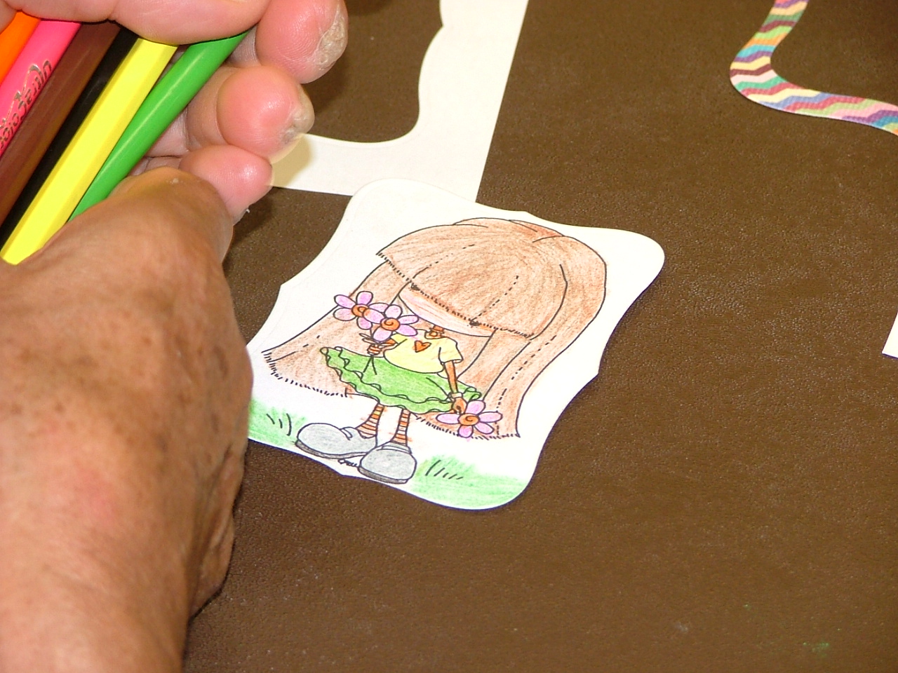 A lesson in “Coloring a Digital Stamp” – Bizzy Handz – Rhonda Embs